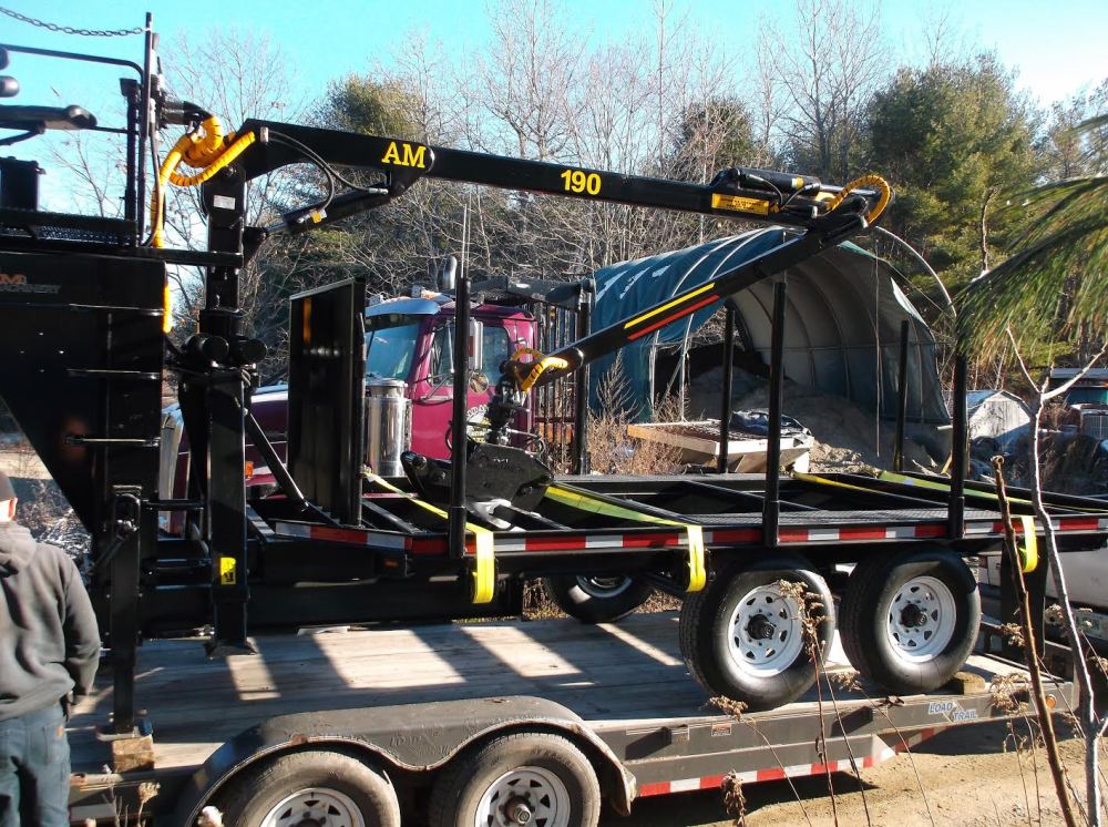 Logging Trailers with boom and grapple